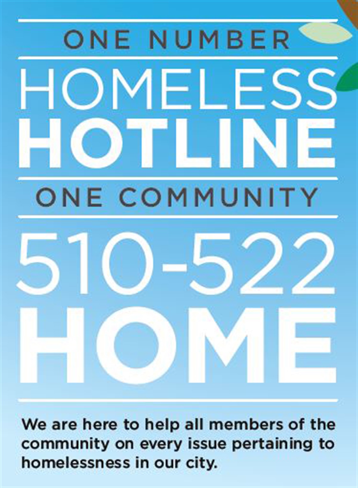Alameda Homeless Hotline - 510-522-4663 | City of Alameda