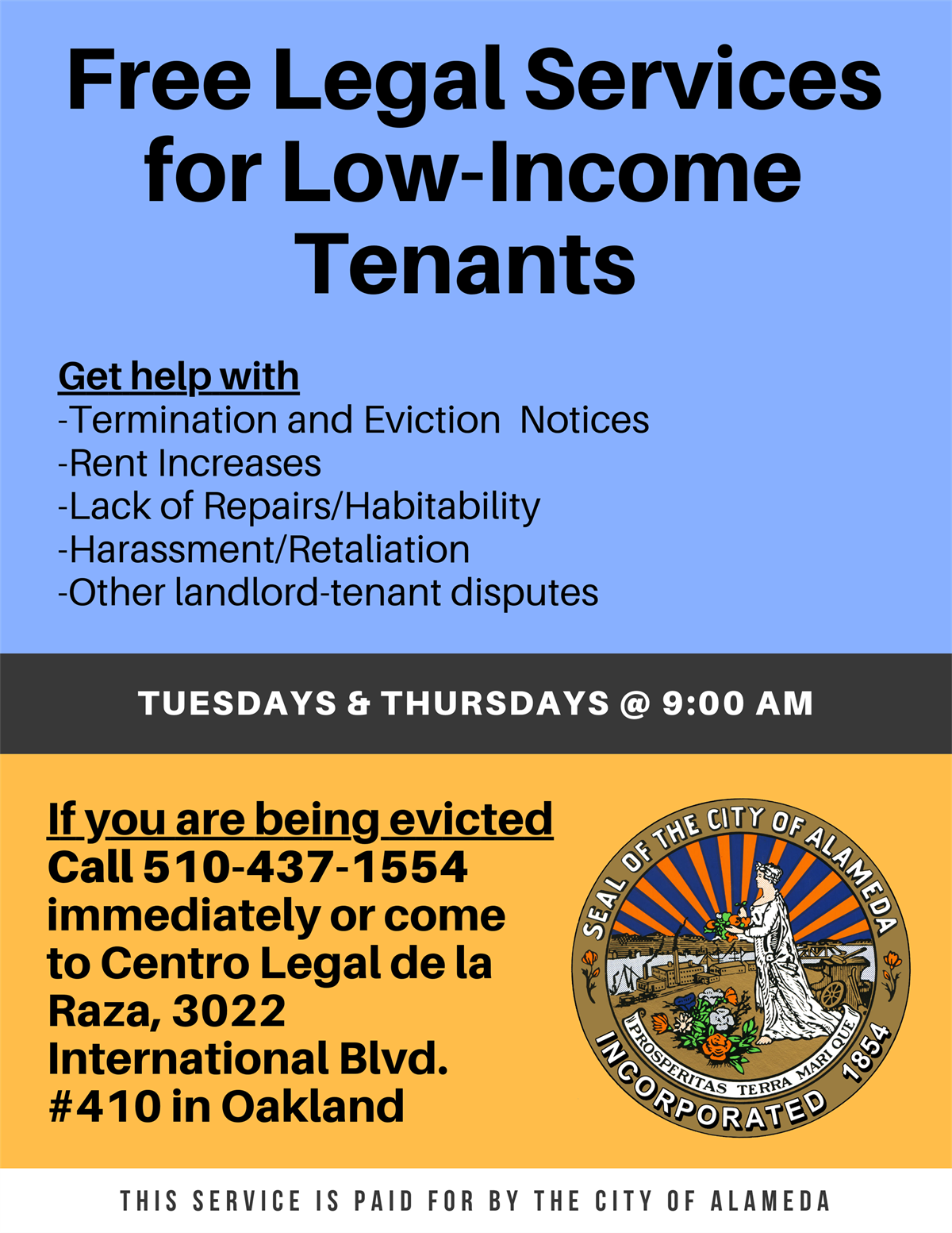 Free legal aid for low-income tenants available | City of Alameda